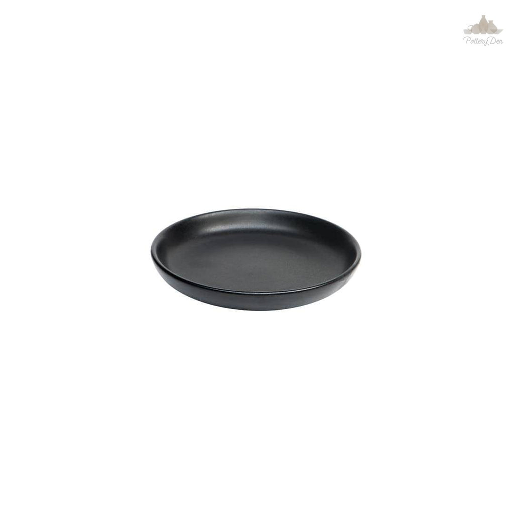 Little Black Matt Blate Hand Painted Ceramic Plate Bowl PotteryDen