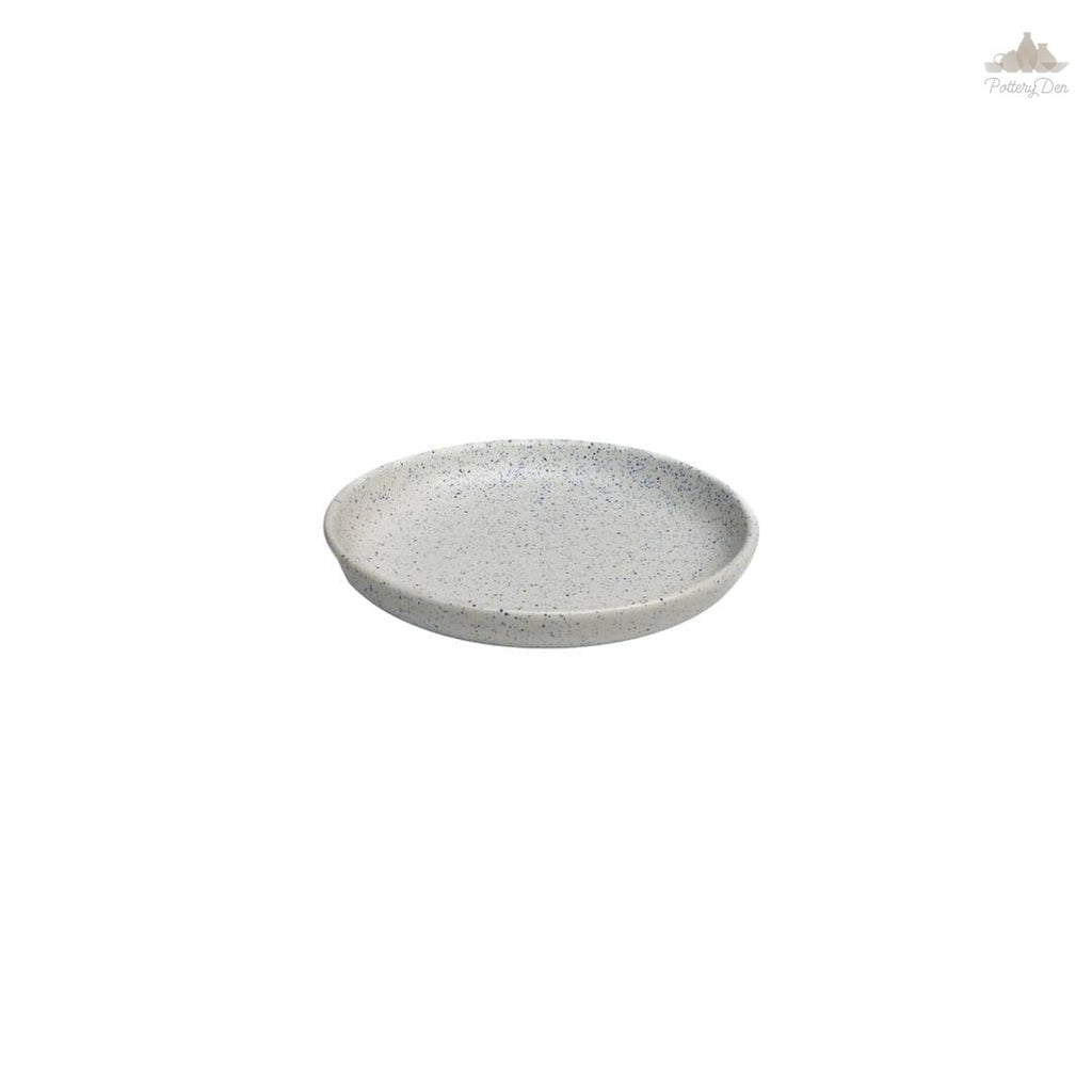 Santorini White & Blue Spec Hand Painted Ceramic Plate | PotteryDen