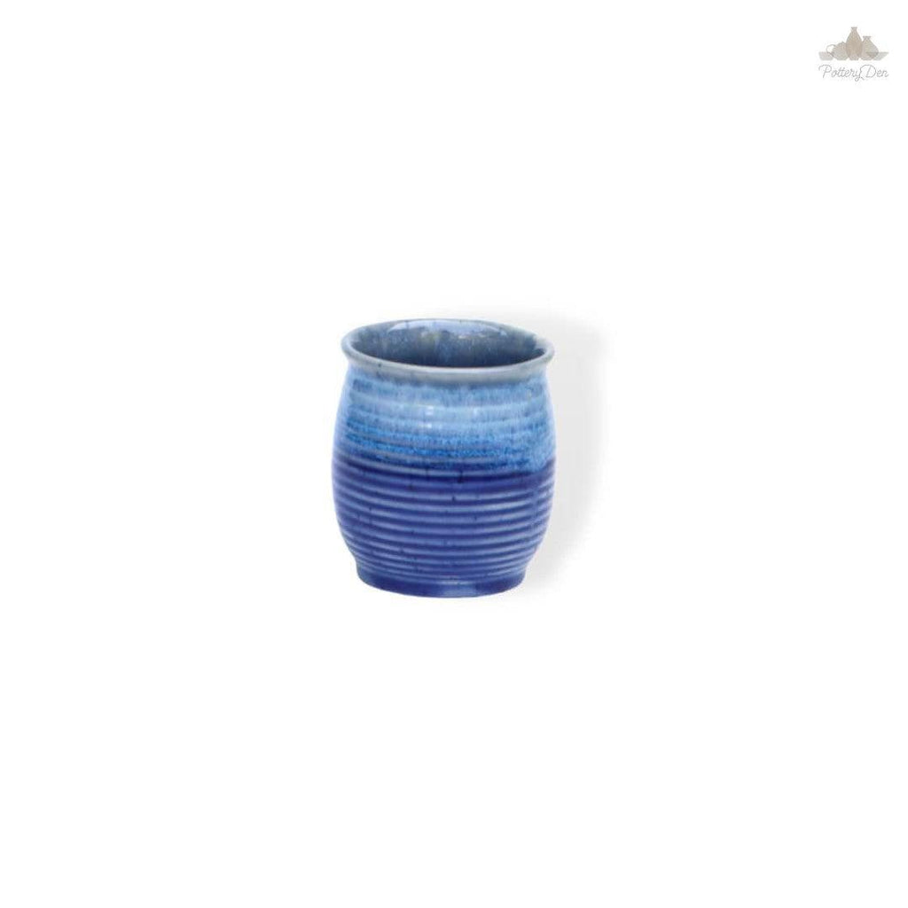 Hand Painted Shaded Blue Ceramic Pottery Kulhad